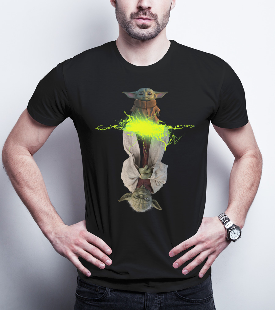 Only Today Yoda And Baby Yoda Force Energy T-Shirt