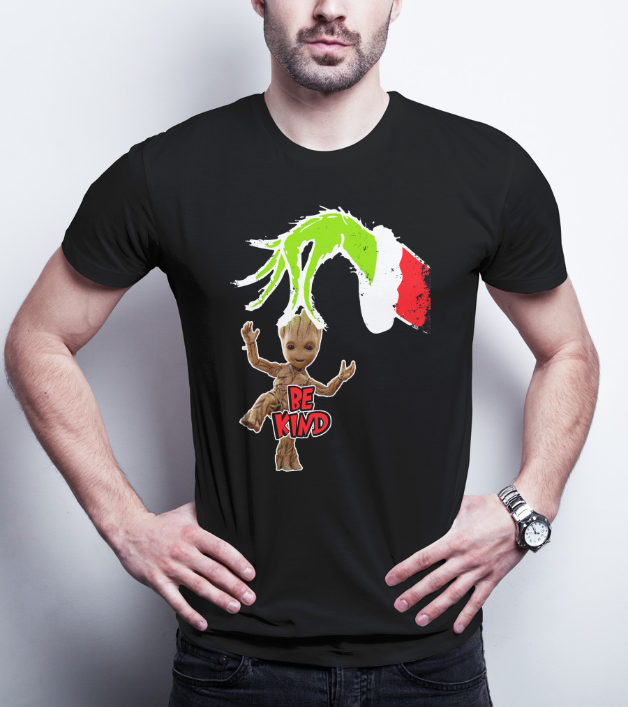 Be Kind Only Today Groot And Grinch Inspired T-Shirt