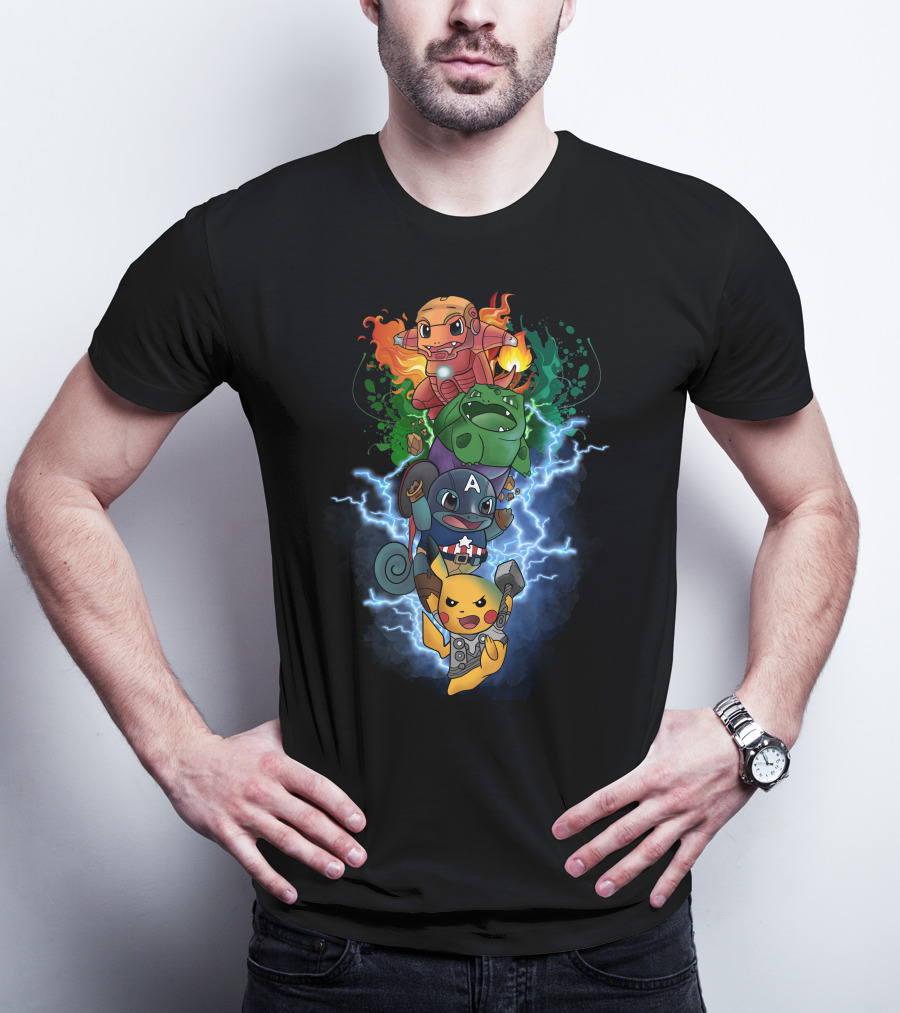 Avengers Pokemon Mashup Only Today T-Shirt