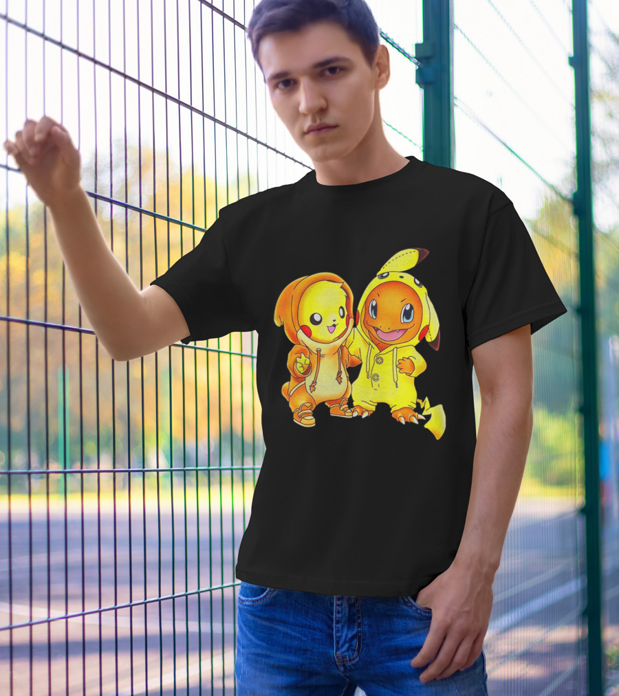 Pikachu Charmander Crossover Hoodie Pals T-Shirt