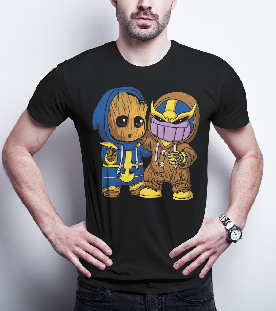 Baby Groot And Thanos Costume Friends T-Shirt