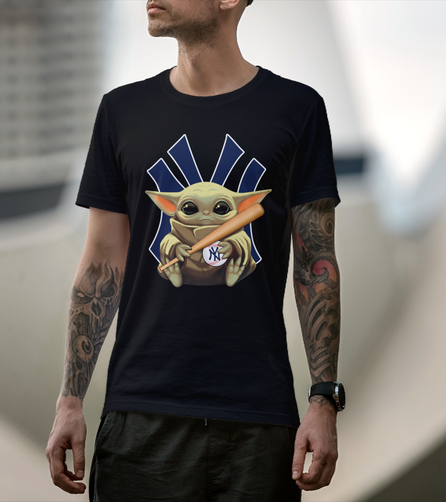 Baby Alien Baseball Team Logo Crossover T-Shirt