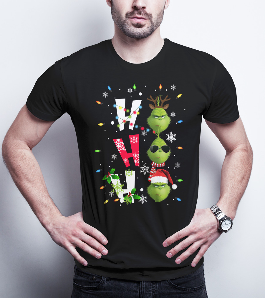 Grinch WHOVILLE Christmas Lights And Snowflakes ZN858 T-Shirt