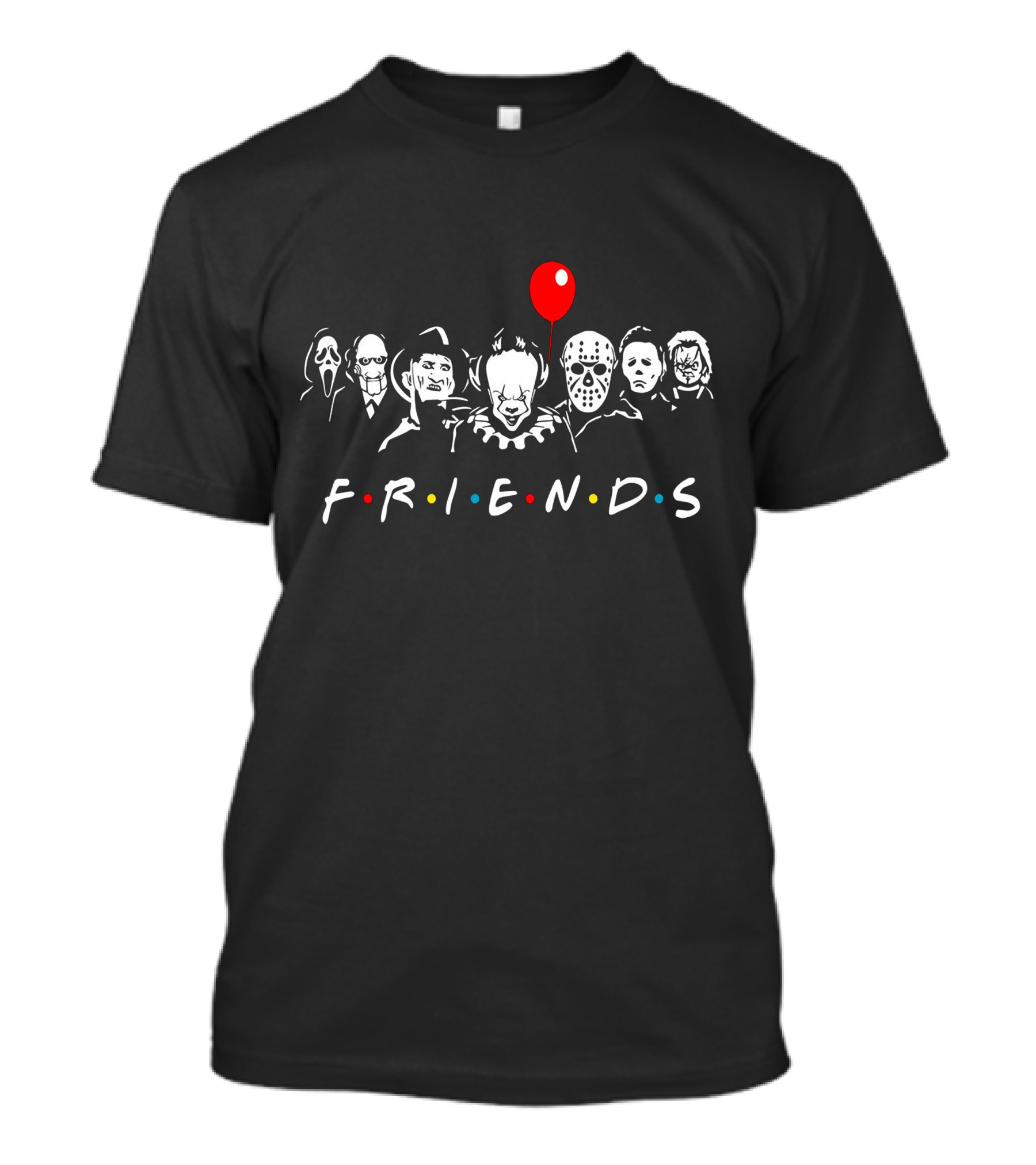 Friends Horror Movie Characters Red Balloon ZN295 T-Shirt