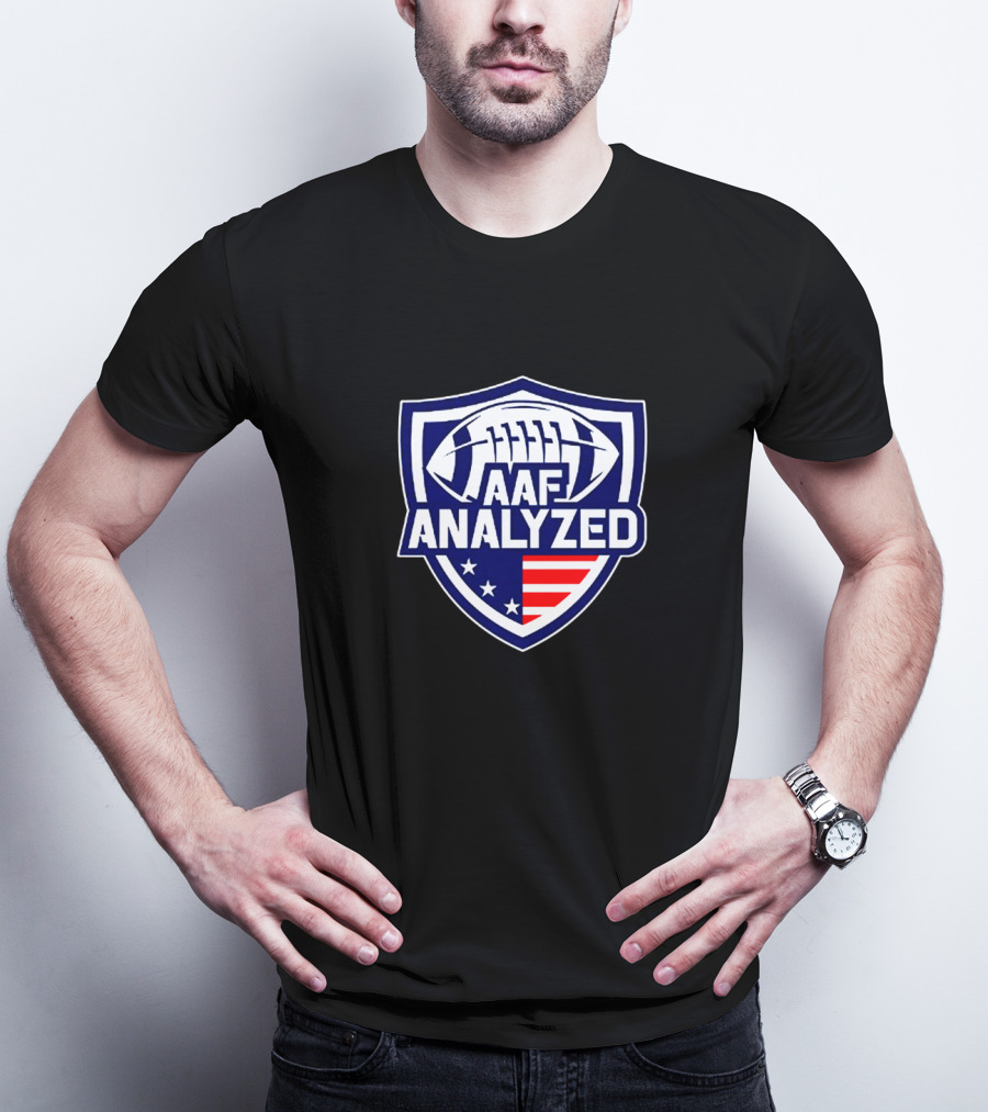 Aaf Analyzed American Football Shield Stars Stripes T-Shirt