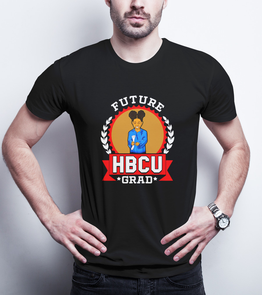 Future HBCU Grad With Diploma And Laurel Wreath Background T-Shirt