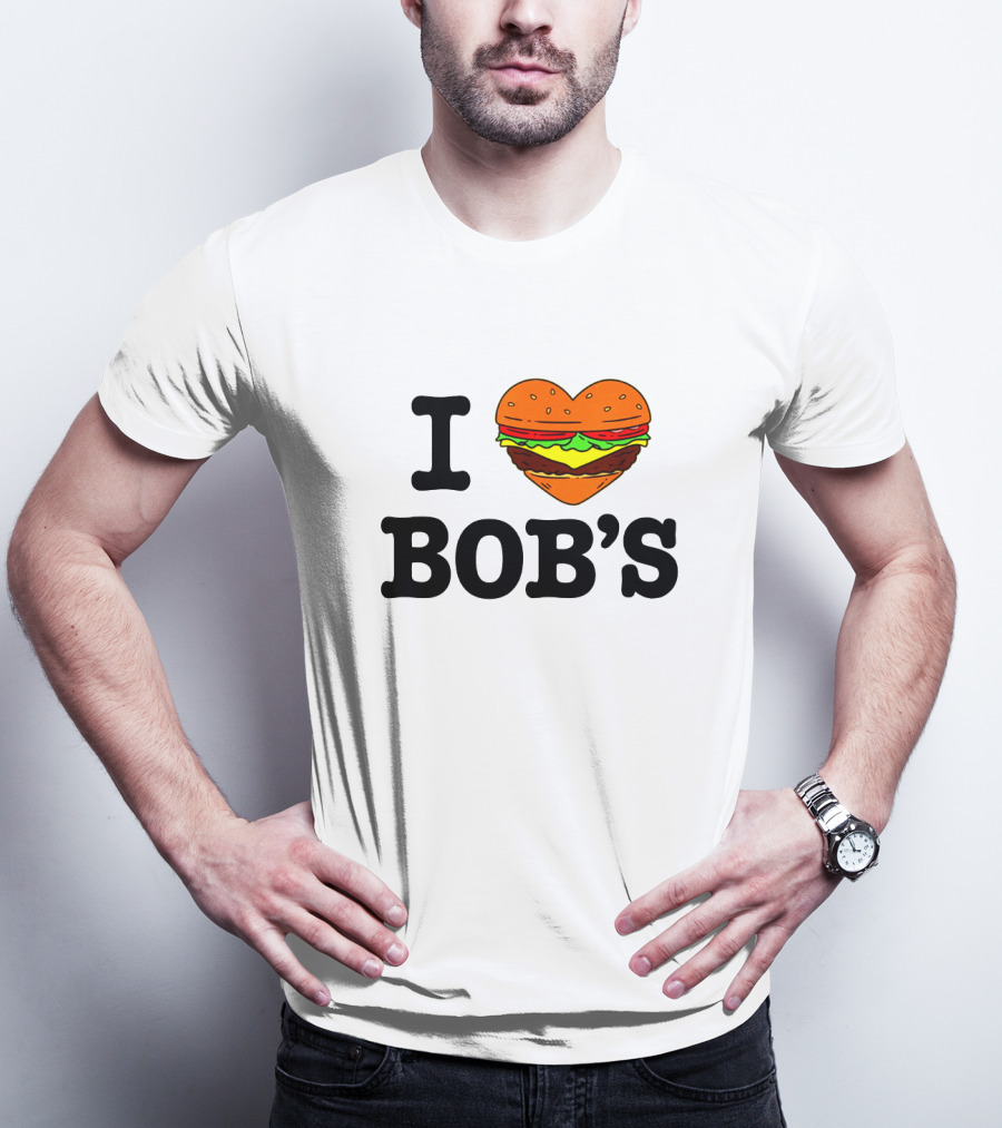 I Love Bob's Burgers Heart-Shaped Burger T-Shirt