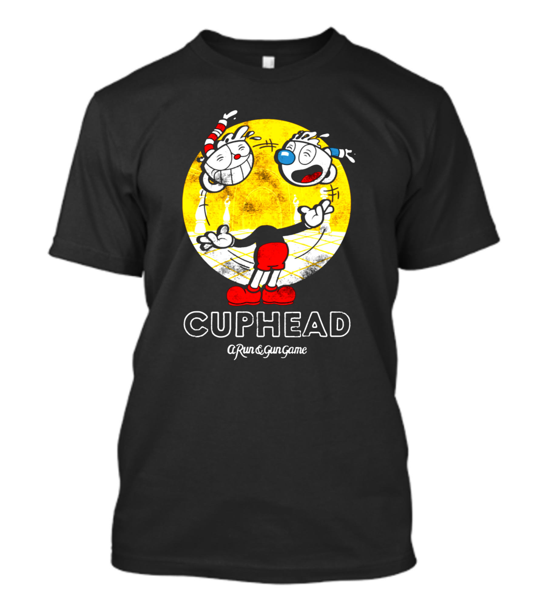 Cuphead A Run And Gun Game Juggling Heads Retro Style T-Shirt