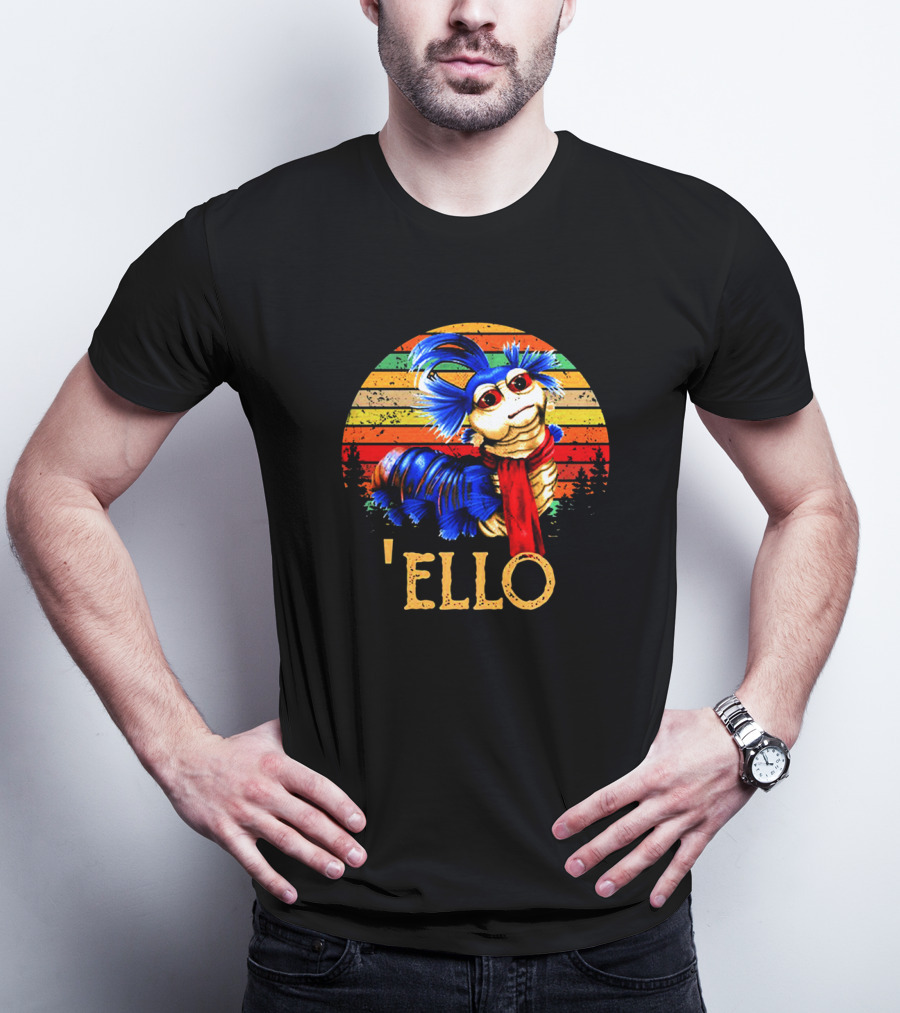 Labyrinth 'Ello Worm Retro Sunset T-Shirt