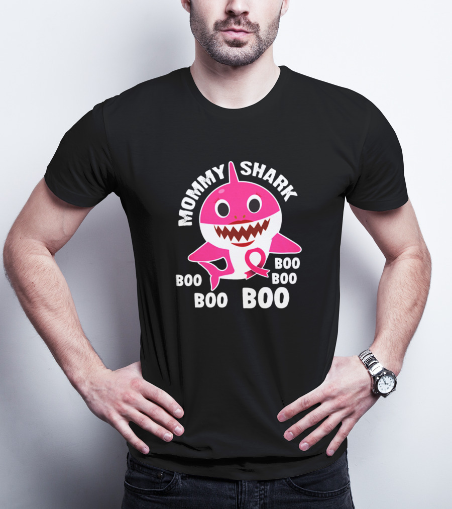 Mommy Shark Boo Boo Boo Pink Shark T-Shirt