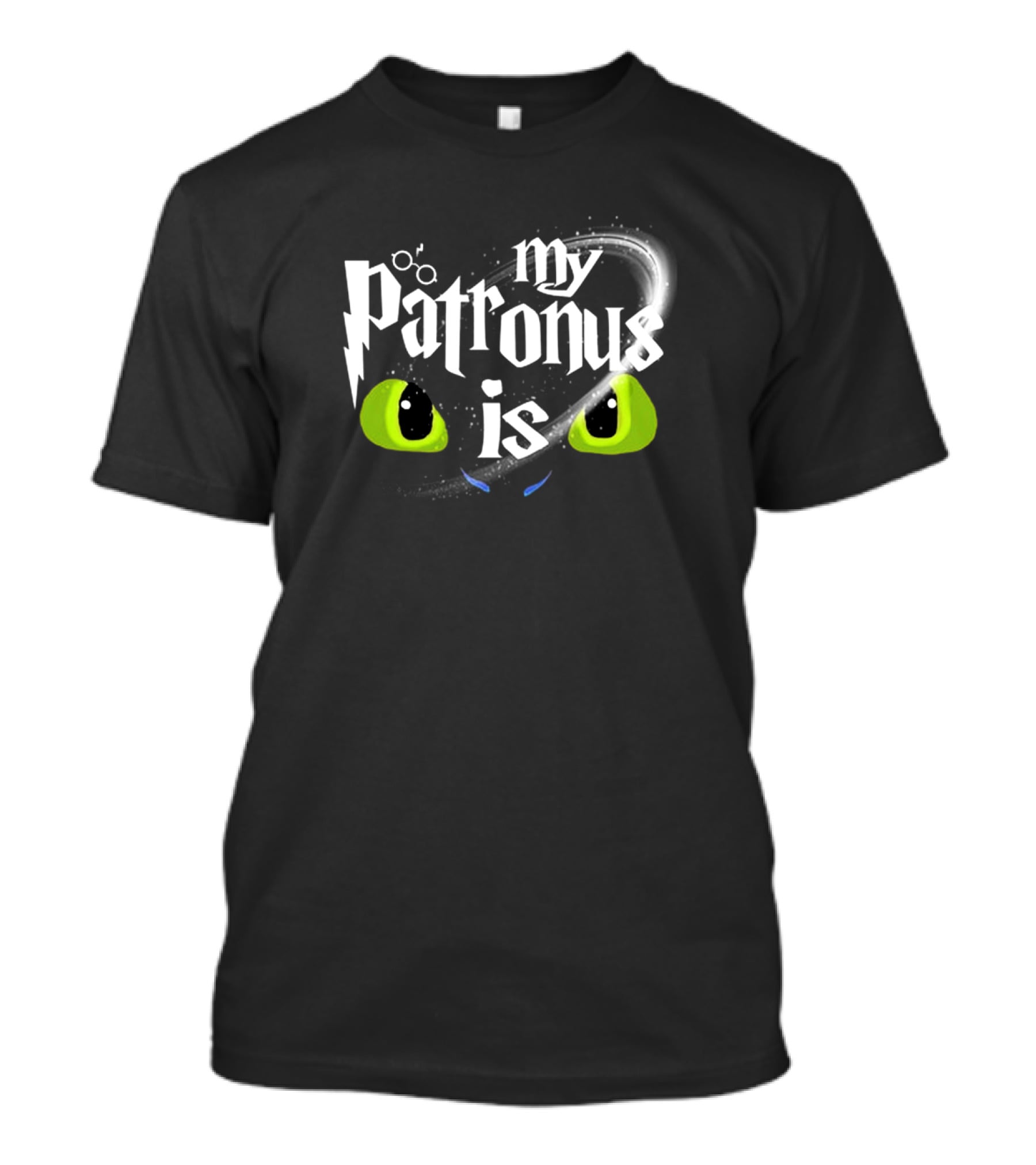 Magical Patronus Featuring Green-Eyed Toothless The Dragon From How To Train Your Dragon T-Shirt