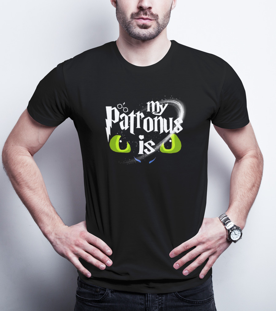 Magical Patronus Featuring Green-Eyed Toothless The Dragon From How To Train Your Dragon T-Shirt