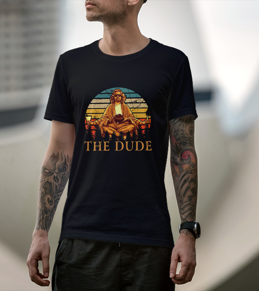 The Big Lebowski The Dude Retro Sunset Zen T-Shirt