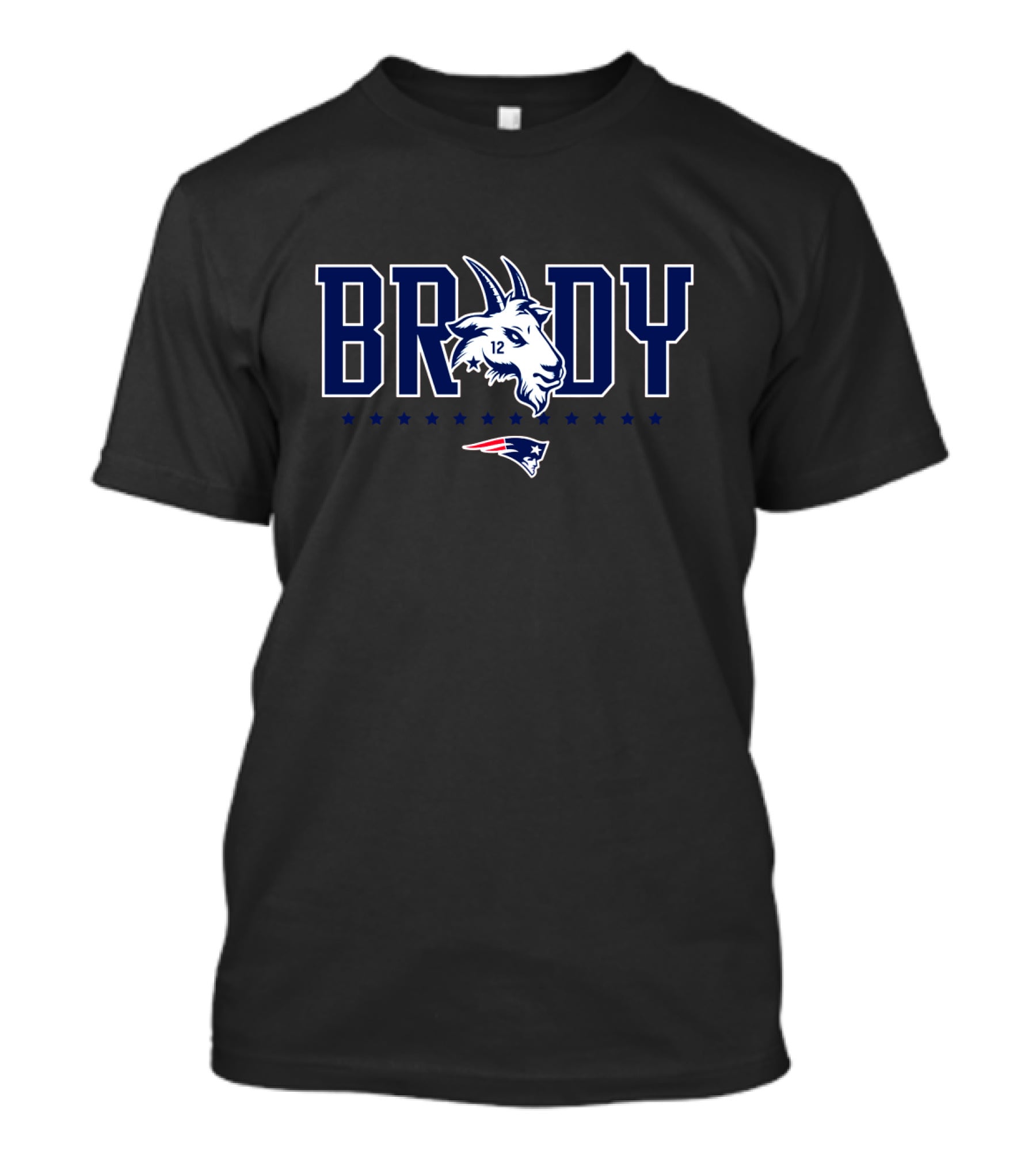 Brady 12 Goat New England Patriots T-Shirt