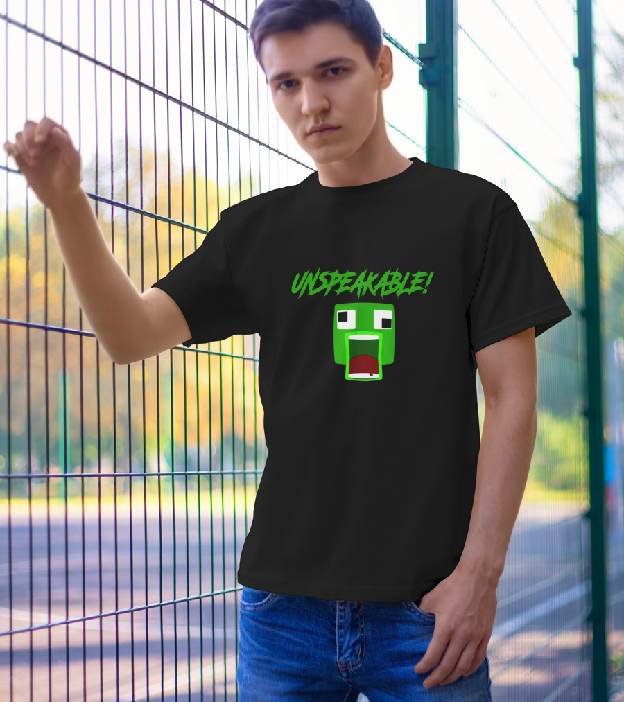 Unspeakable Green Square Face T-Shirt
