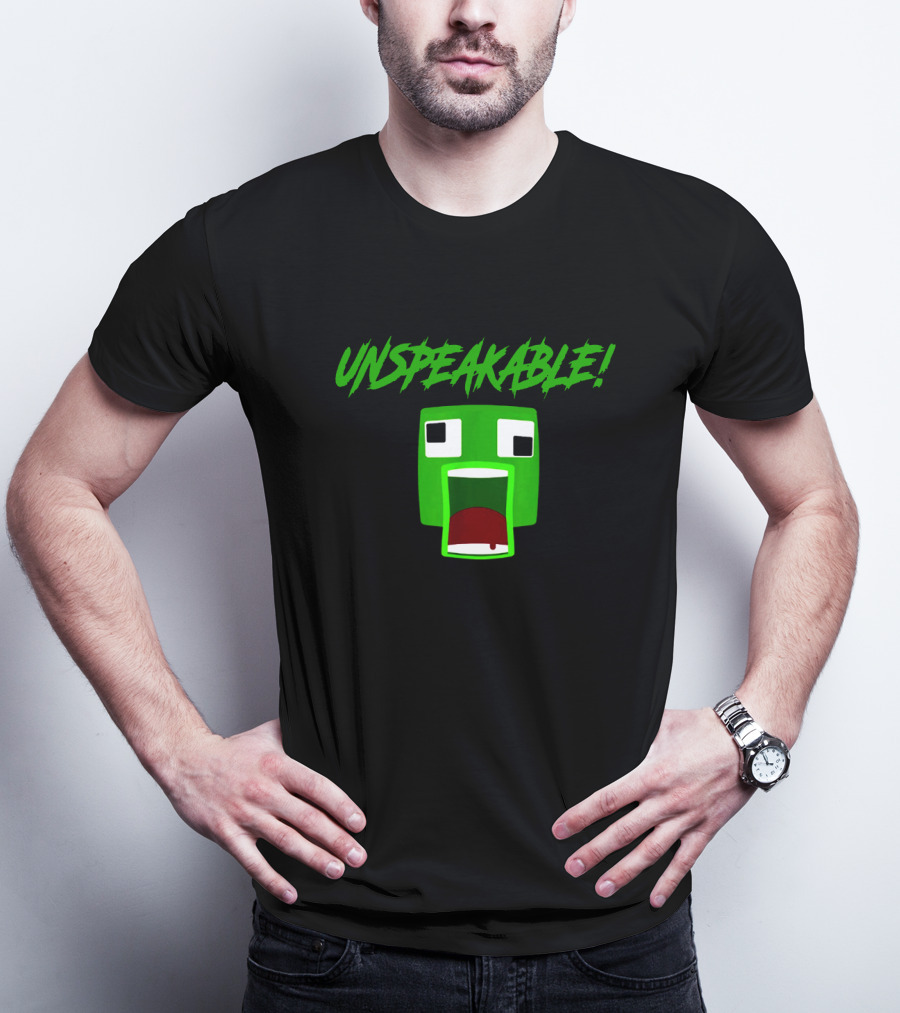 Unspeakable Green Square Face T-Shirt