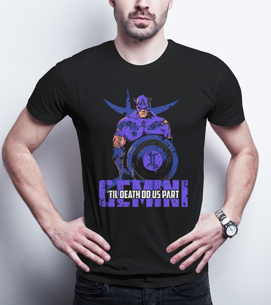 Gemini 'Til Death Do Us Part Marvel-Inspired Captain American Zombie T-Shirt