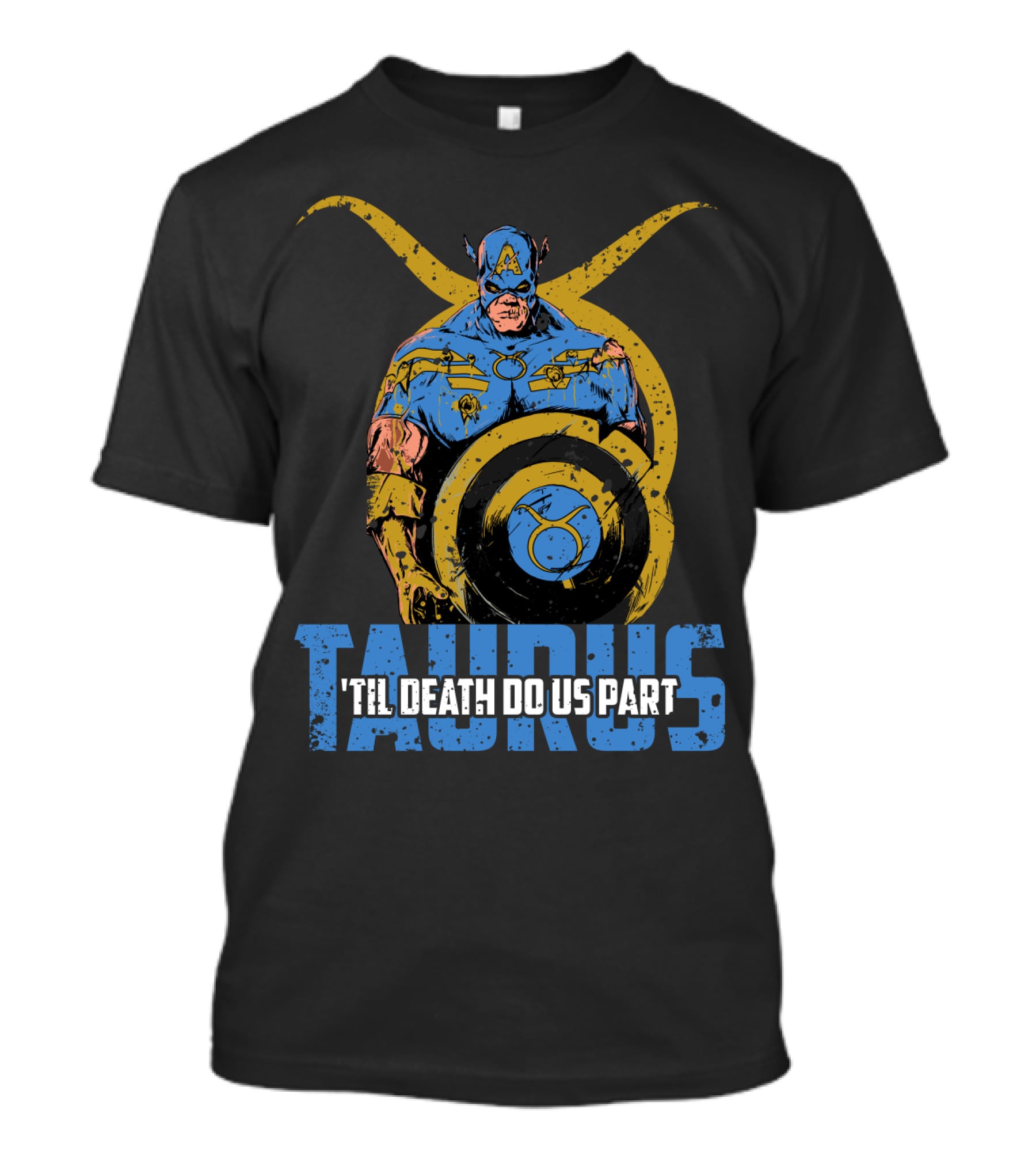 Taurus Captain American Zombie 'Til Death Do Us Part Marvel T-Shirt