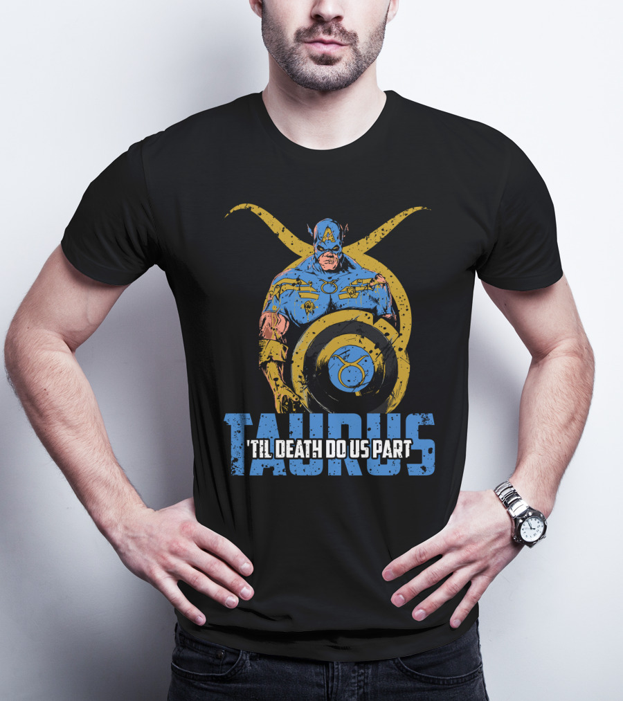 Taurus Captain American Zombie 'Til Death Do Us Part Marvel T-Shirt