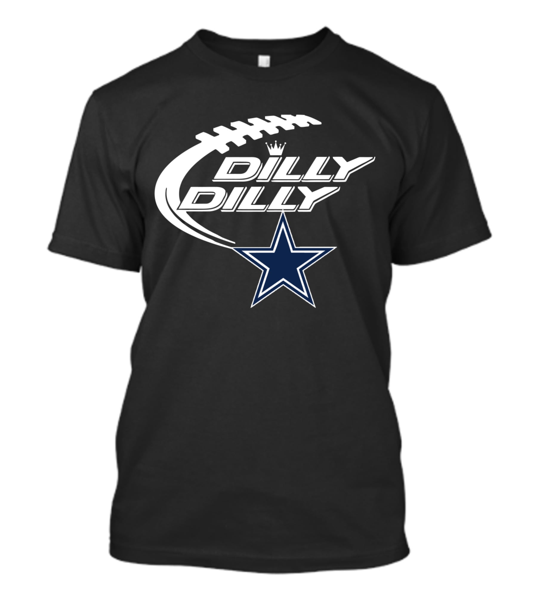 Dallas Cowboys Dilly Dilly Bud Light Star Football Crown T-Shirt