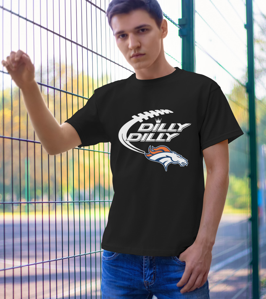 Denver Broncos Dilly Dilly Bud Light Football T-Shirt