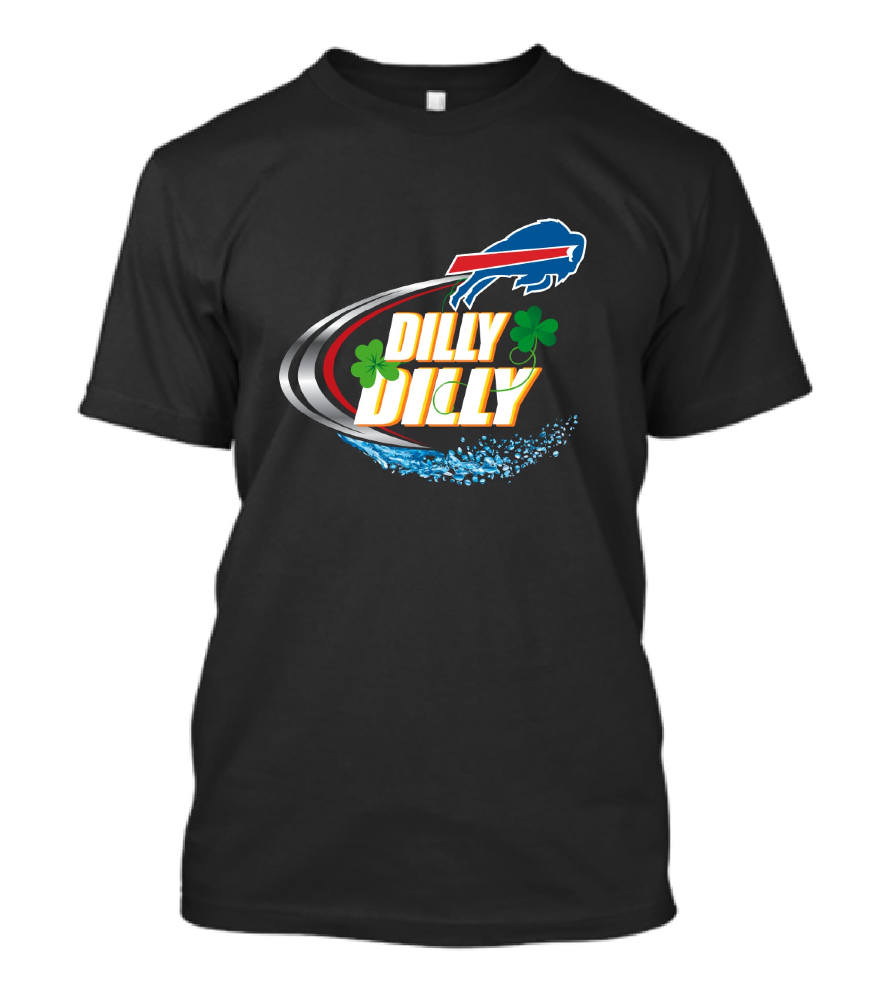 Dilly Dilly Buffalo Bills Shamrocks Football Splash T-Shirt
