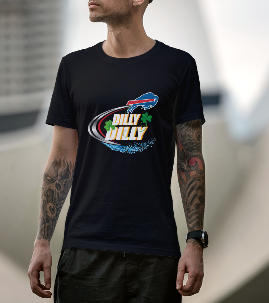 Dilly Dilly Buffalo Bills Shamrocks Football Splash T-Shirt