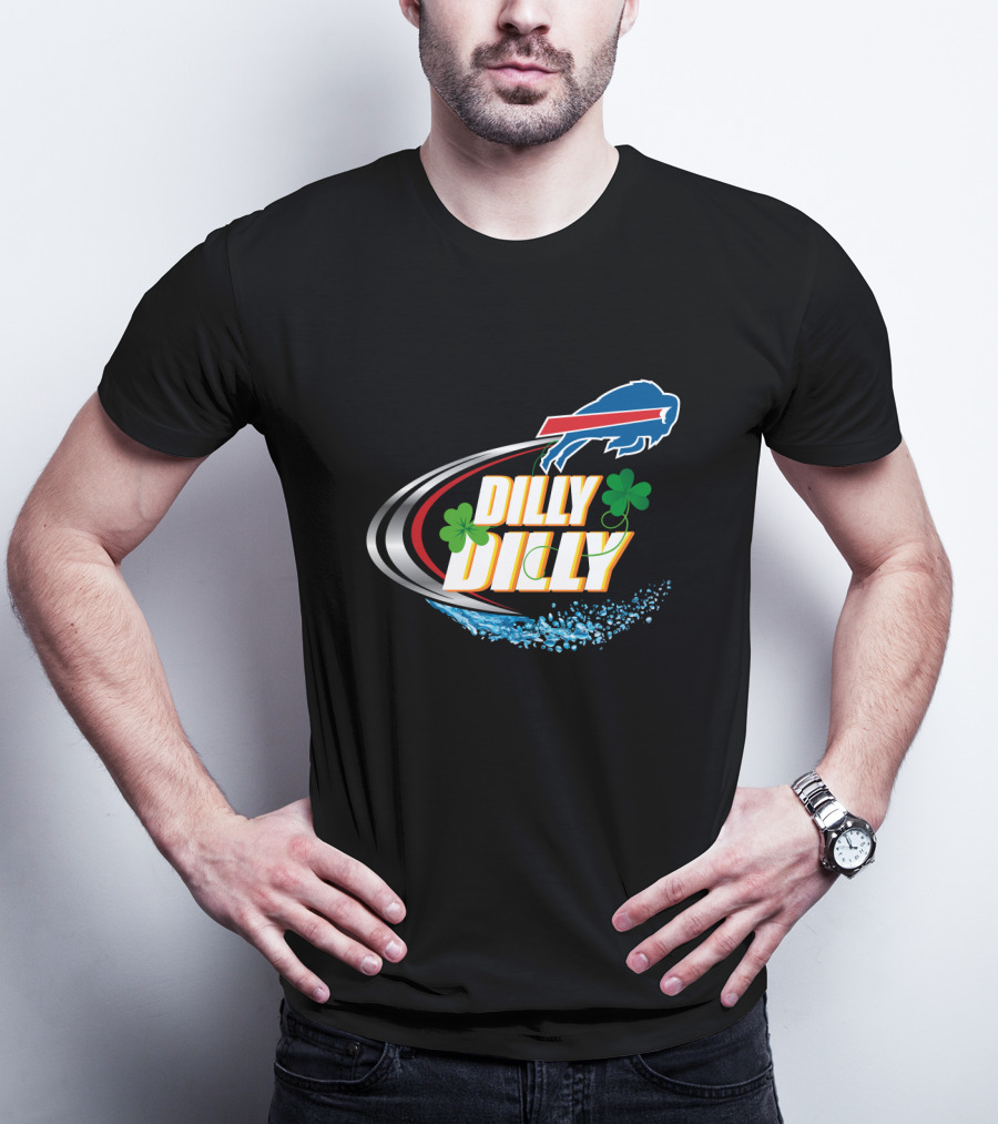 Dilly Dilly Buffalo Bills Shamrocks Football Splash T-Shirt