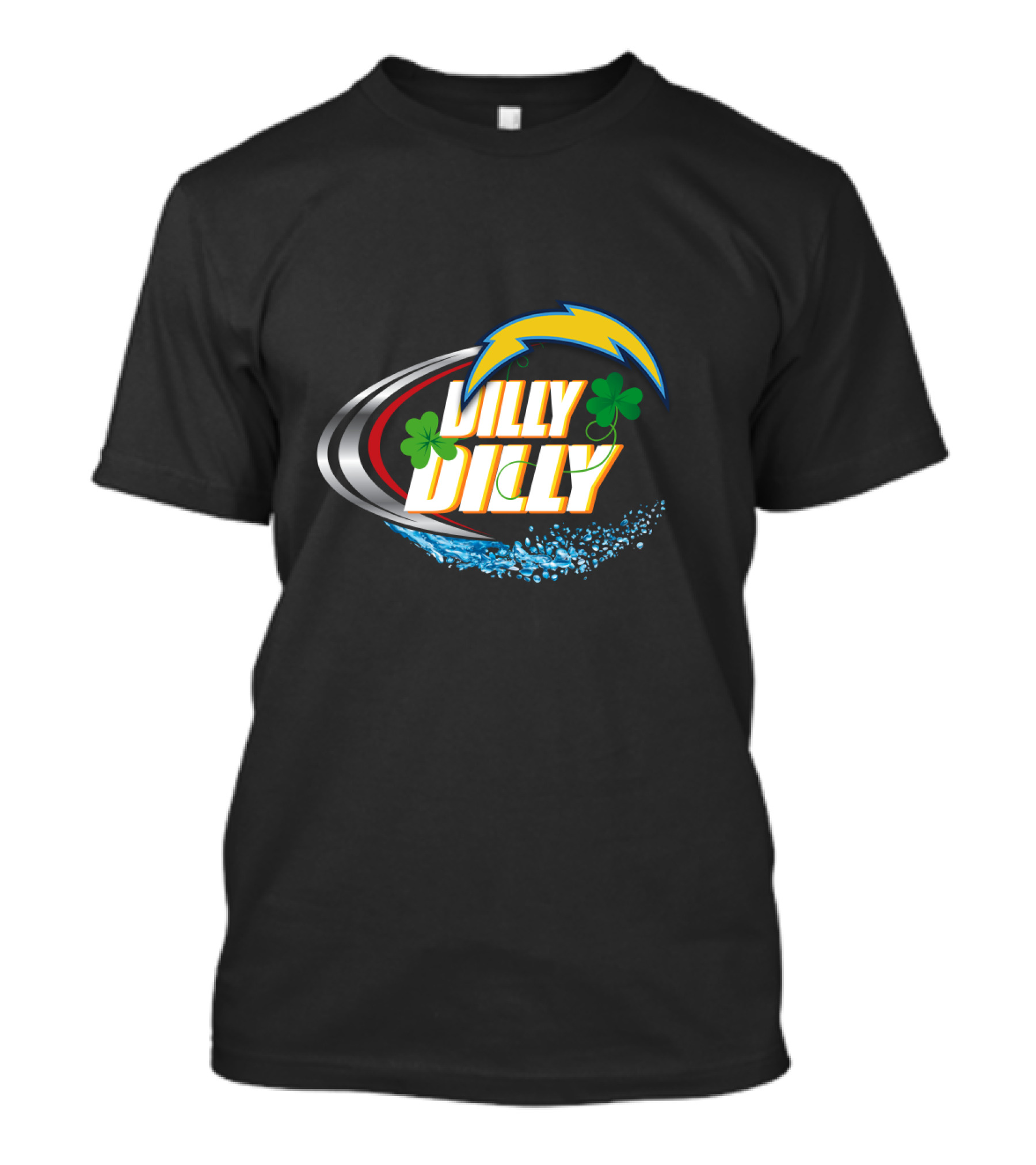 Dilly Dilly Dilly Dilly Los Angeles Chargers Shamrock Splash T-Shirt