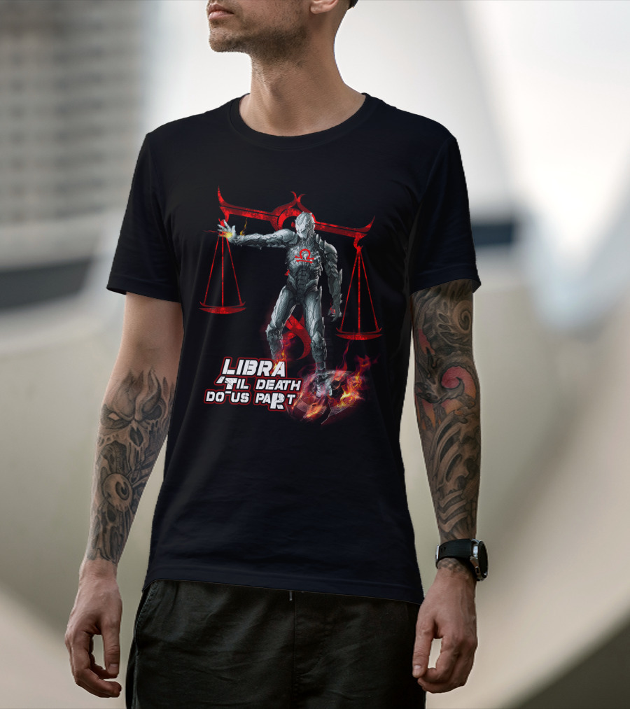 Libra Til Death Do Us Part Ironman Marvel Fans T-Shirt