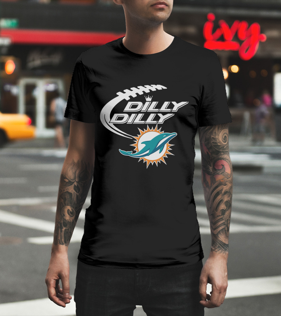 Dilly Dilly Miami Dolphins Bud Light Football T-Shirt