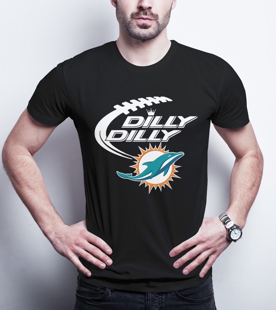 Dilly Dilly Miami Dolphins Bud Light Football T-Shirt