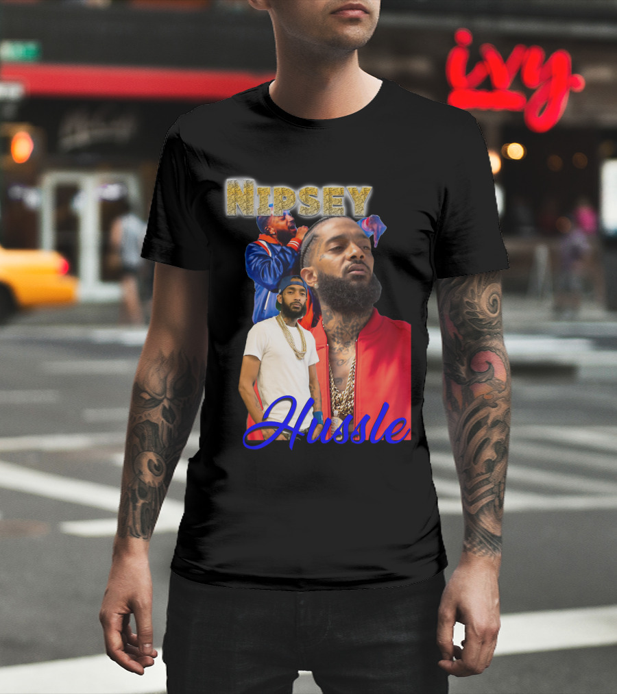 Nipsey Hussle Retro Rap Legends Iconic Collage T-Shirt
