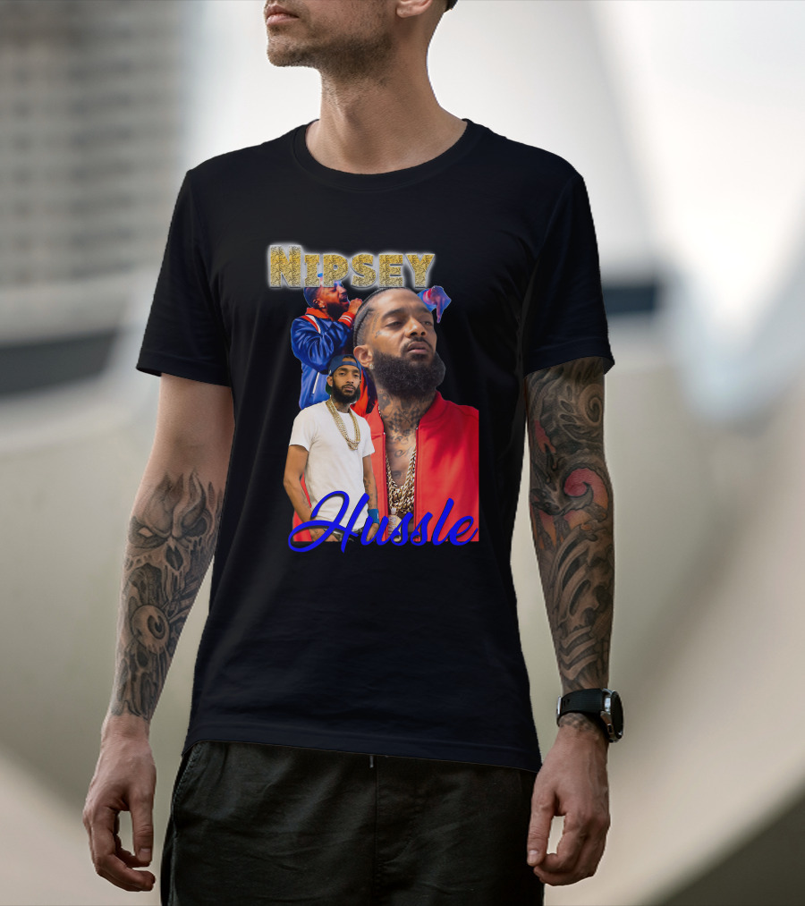 Nipsey Hussle Retro Rap Legends Iconic Collage T-Shirt