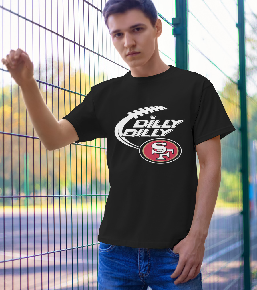 San Francisco 49ers Dilly Dilly Bud Light Football T-Shirt
