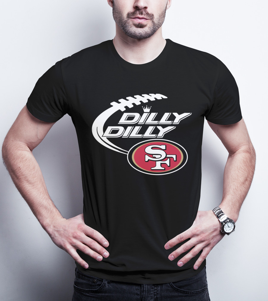 San Francisco 49ers Dilly Dilly Bud Light Football T-Shirt