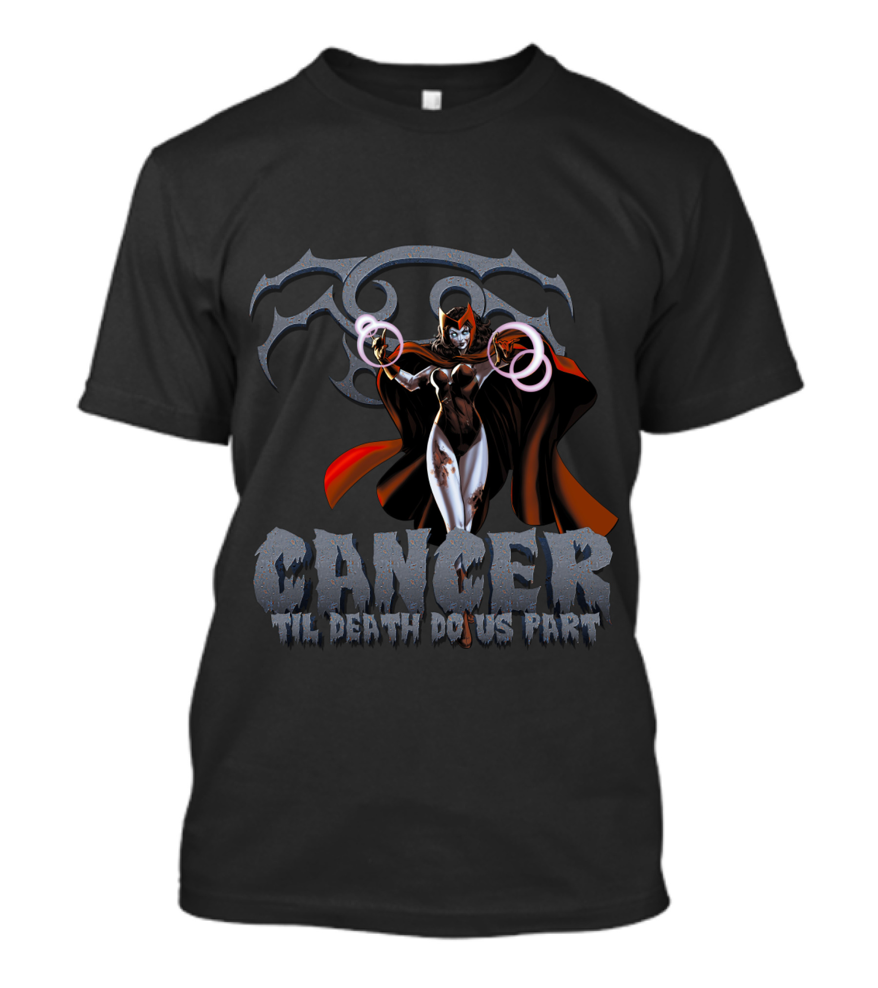 Cancer Til Death Do Us Part Scarlet Witch Marvel Fans T-Shirt