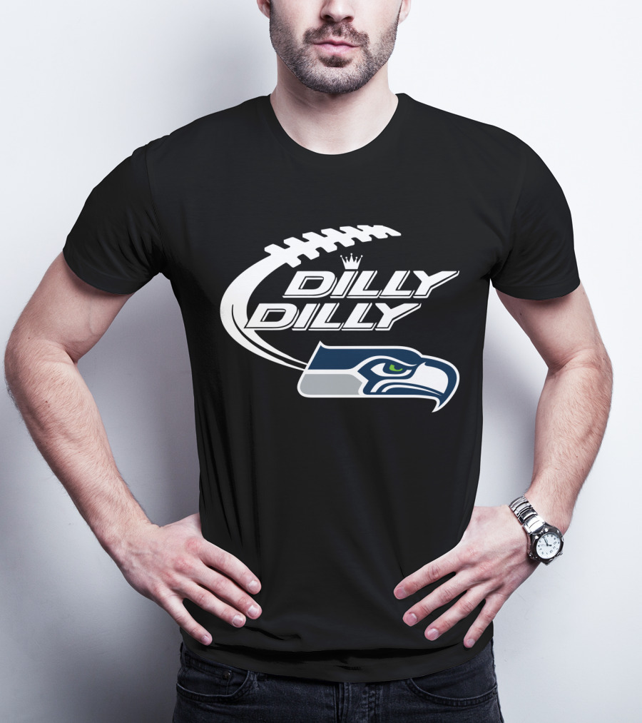 Dilly Dilly Seattle Seahawks Bud Light Football T-Shirt