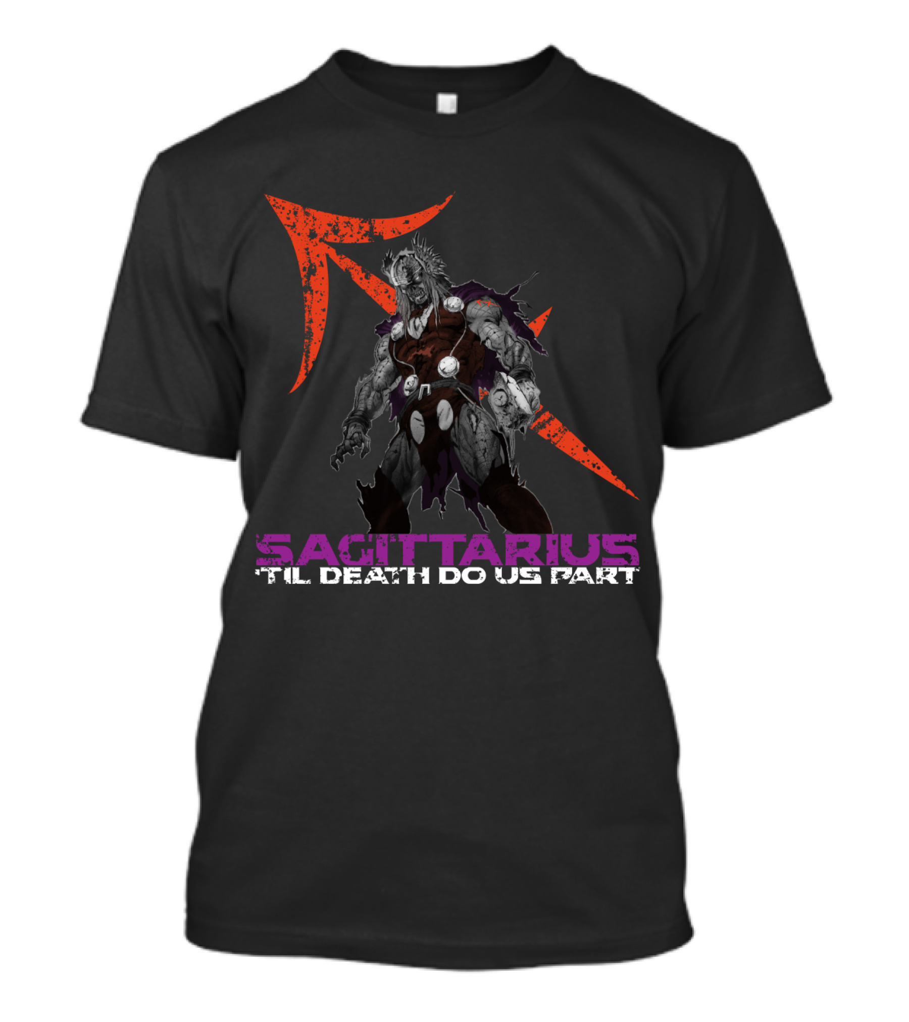 Sagittarius Til Death Do Us Part Zombie Thor Marvel T-Shirt