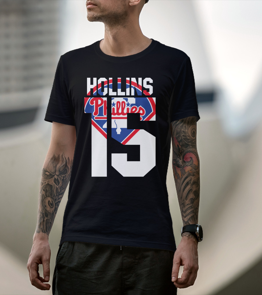 Hollins 15 Philadelphia Phillies 1993 Baseball Team T-Shirt