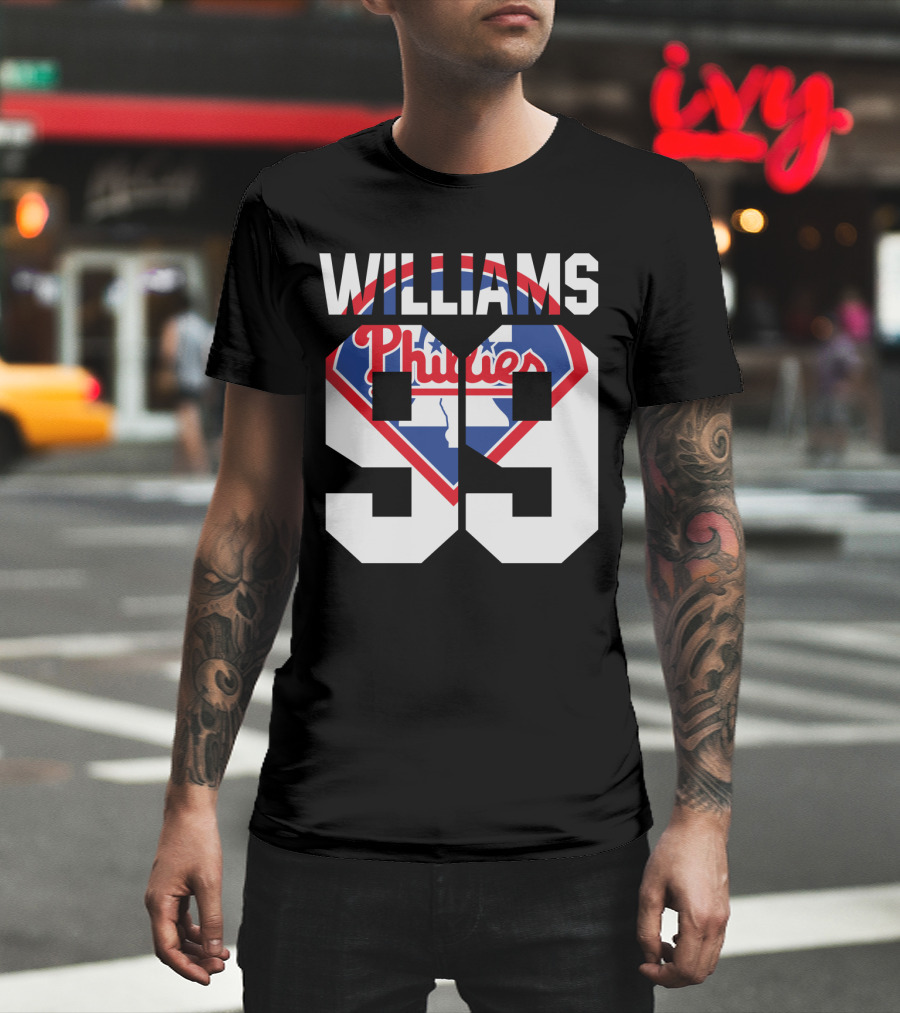 Philadelphia Phillies 1993 Williams 99 Baseball T-Shirt