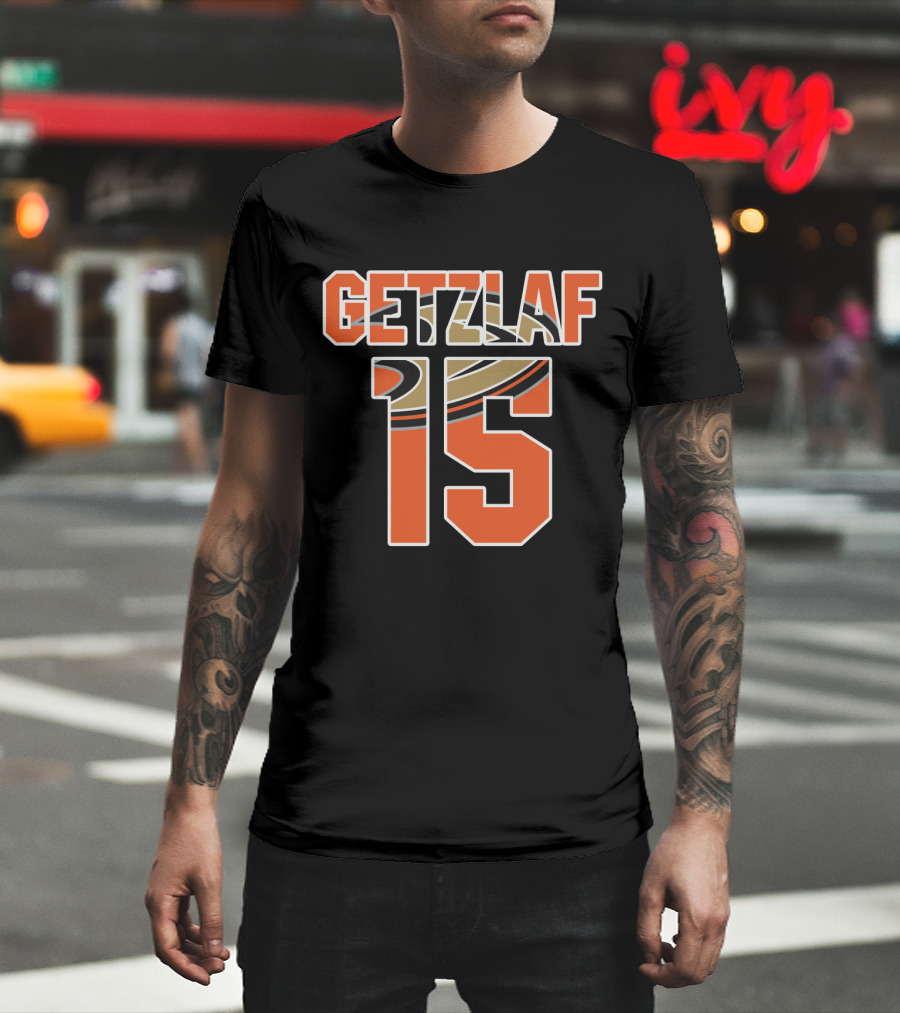 Anaheim Ducks Ryan Getzlaf Number 15 NHL T-Shirt