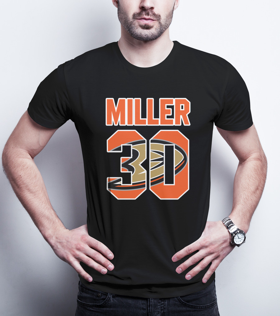 Miller Anaheim Ducks 30 NHL Hockey Ryan T-Shirt