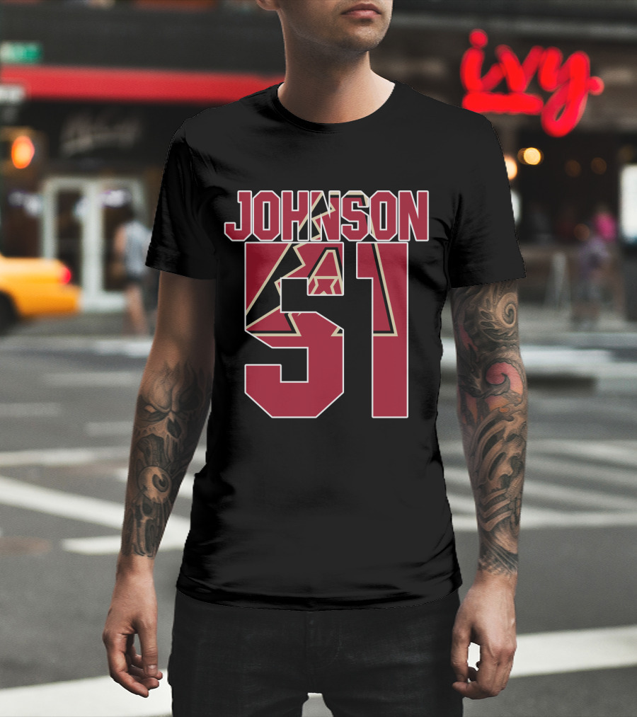 Arizona Diamondbacks Johnson 51 Iconic Baseball Jersey T-Shirt