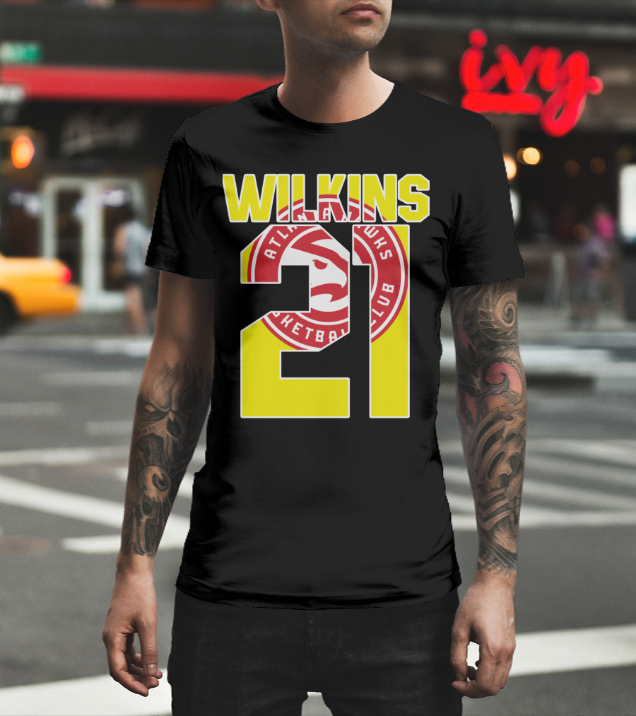 Atlanta Hawks Dominique Wilkins 21 Basketball T-Shirt