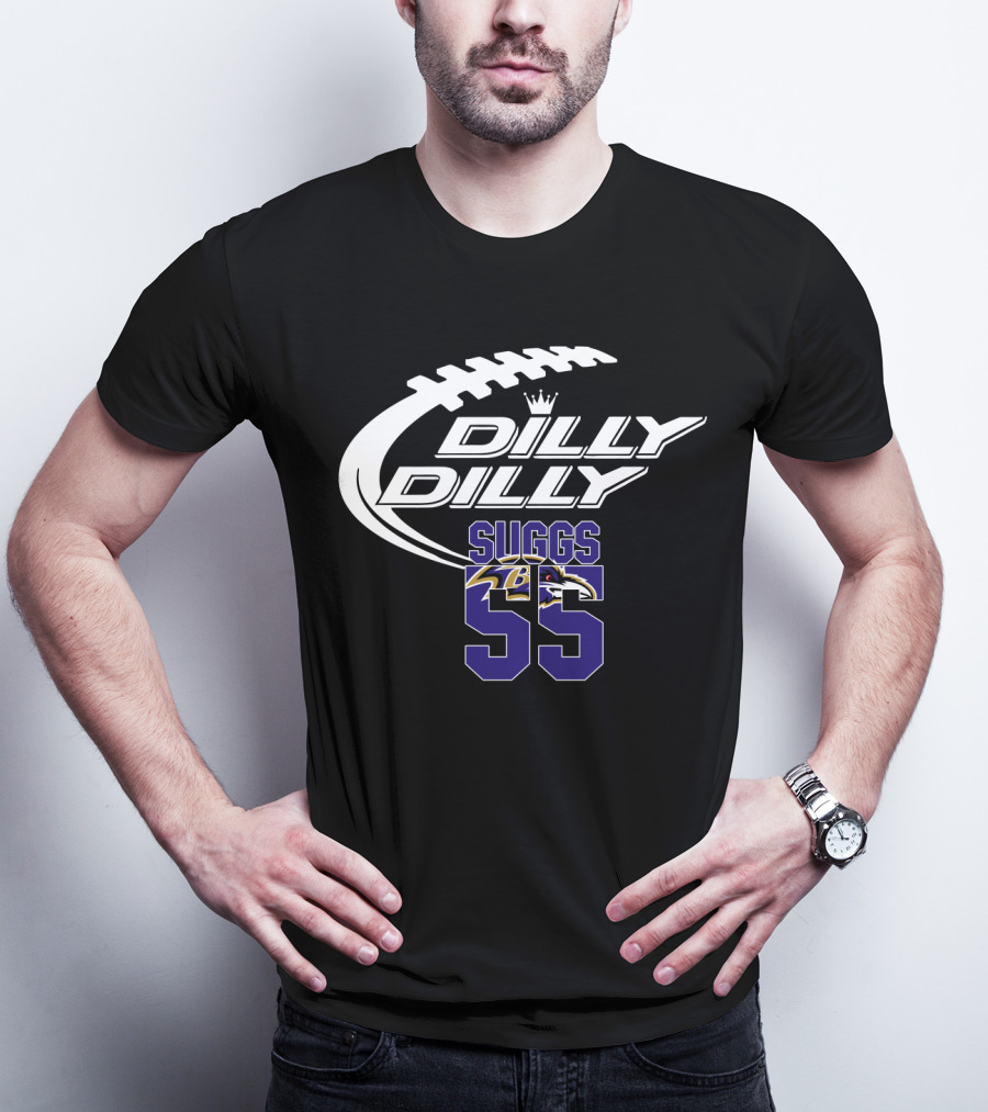 Baltimore Ravens Suggs Dilly Dilly 55 Game Jersey T-Shirt