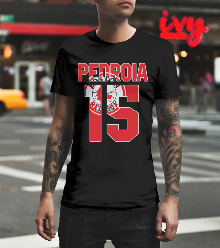 Boston Red Sox Dustin Pedroia 15 Majestic T-Shirt