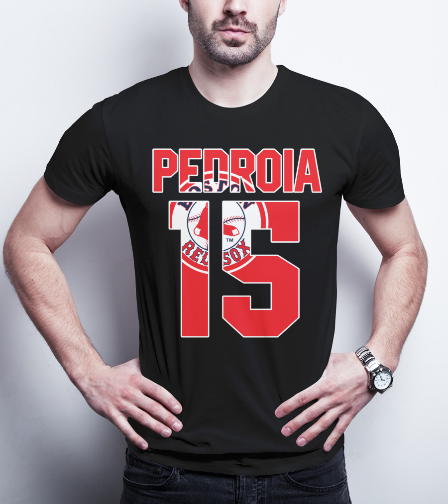 Boston Red Sox Dustin Pedroia 15 Majestic T-Shirt