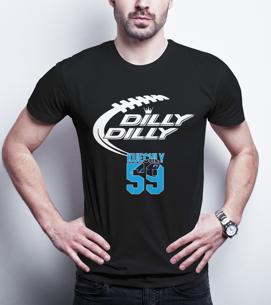 Carolina Panthers Luke Kuechly 59 Dilly Dilly Football T-Shirt