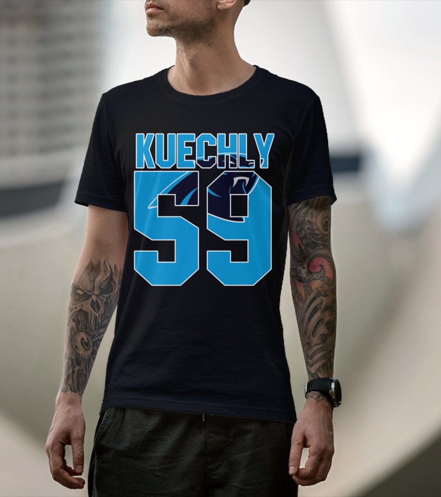 Carolina Panthers Luke Kuechly 59 Team Game Jersey T-Shirt